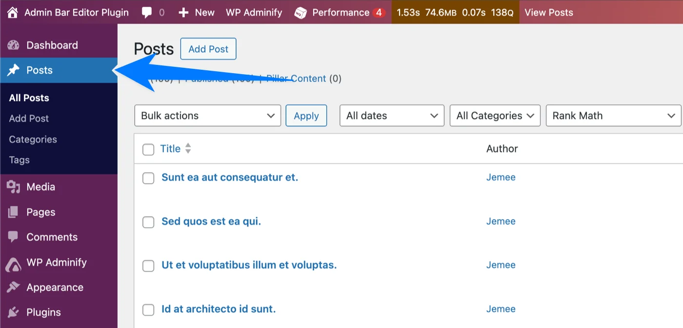 WordPress Admin Menu Editor to Organize Dashboard Items