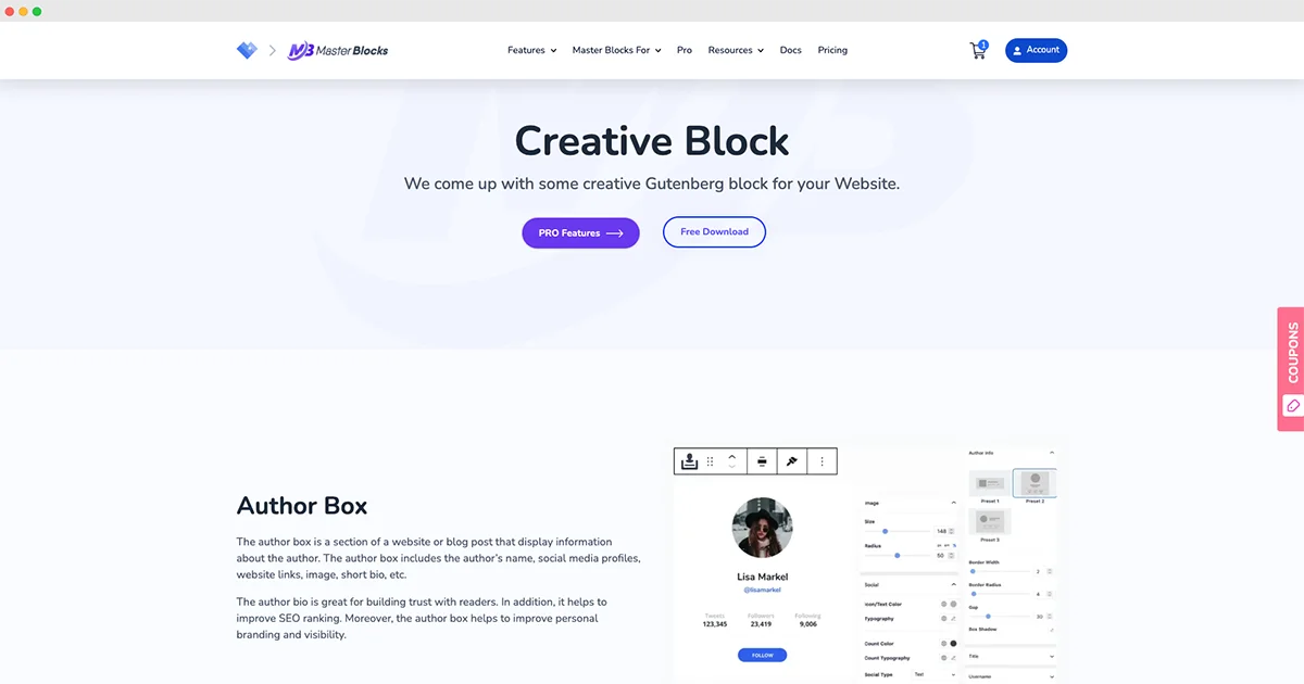 Creative Block for Gutenberg Editor - Master Blocks
