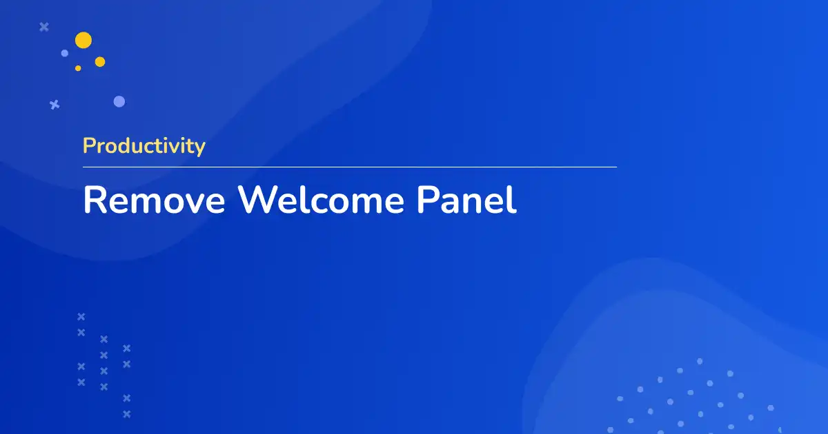 Remove Welcome Panel on WordPress Dashboard