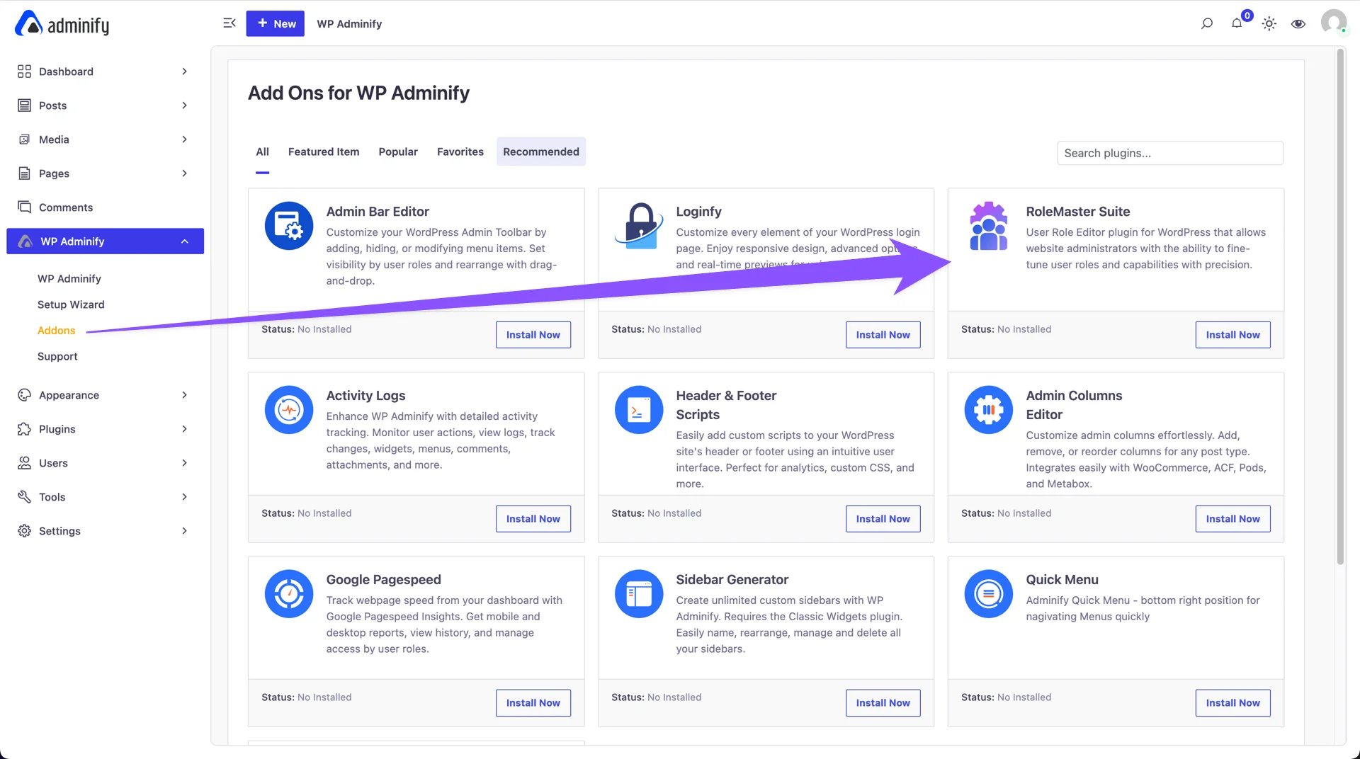 RoleMaster Suite Addon installation and Getting started guideline