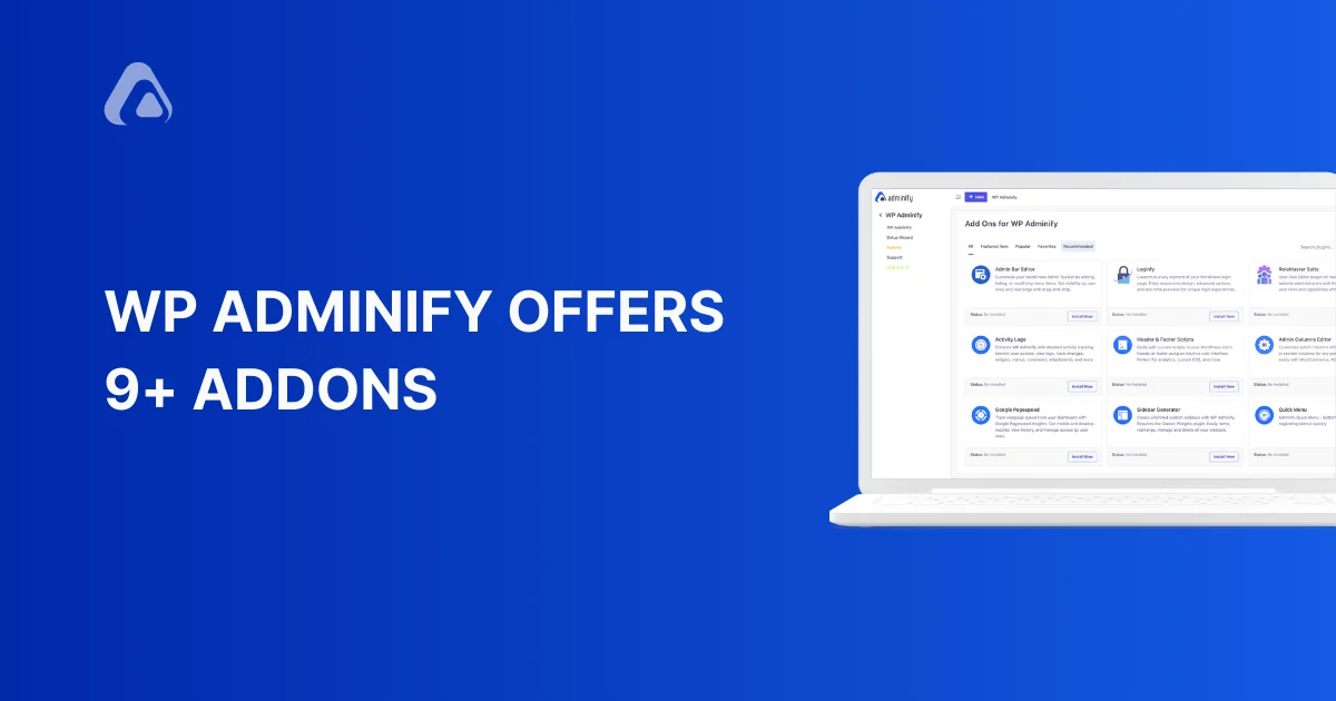 WP Adminify Addons – Add Extra Power to Your Admin Dashboard
