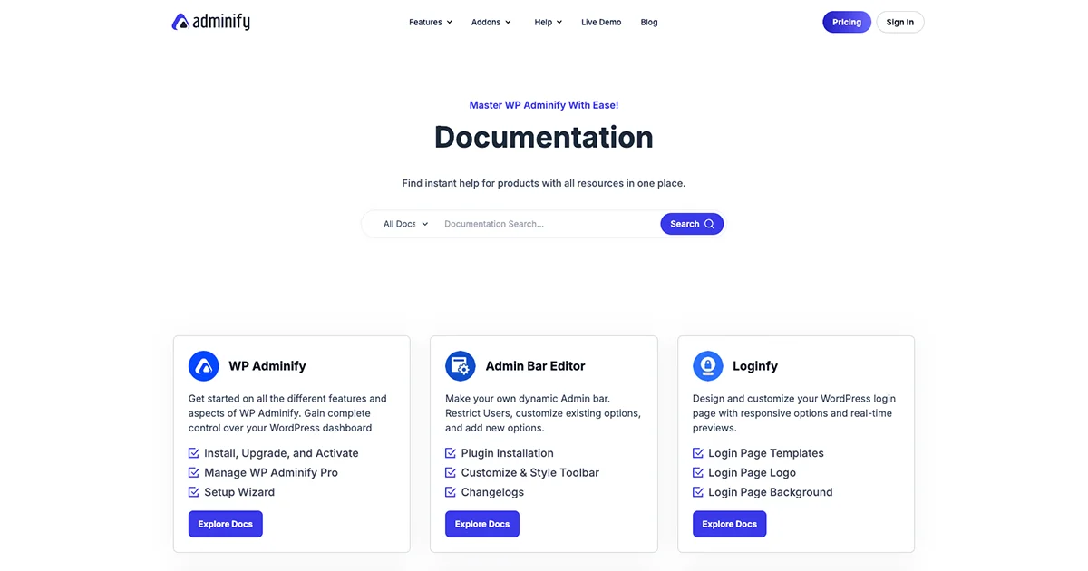 WP Adminify Documentation & Tutorials – Step-by-Step Guide