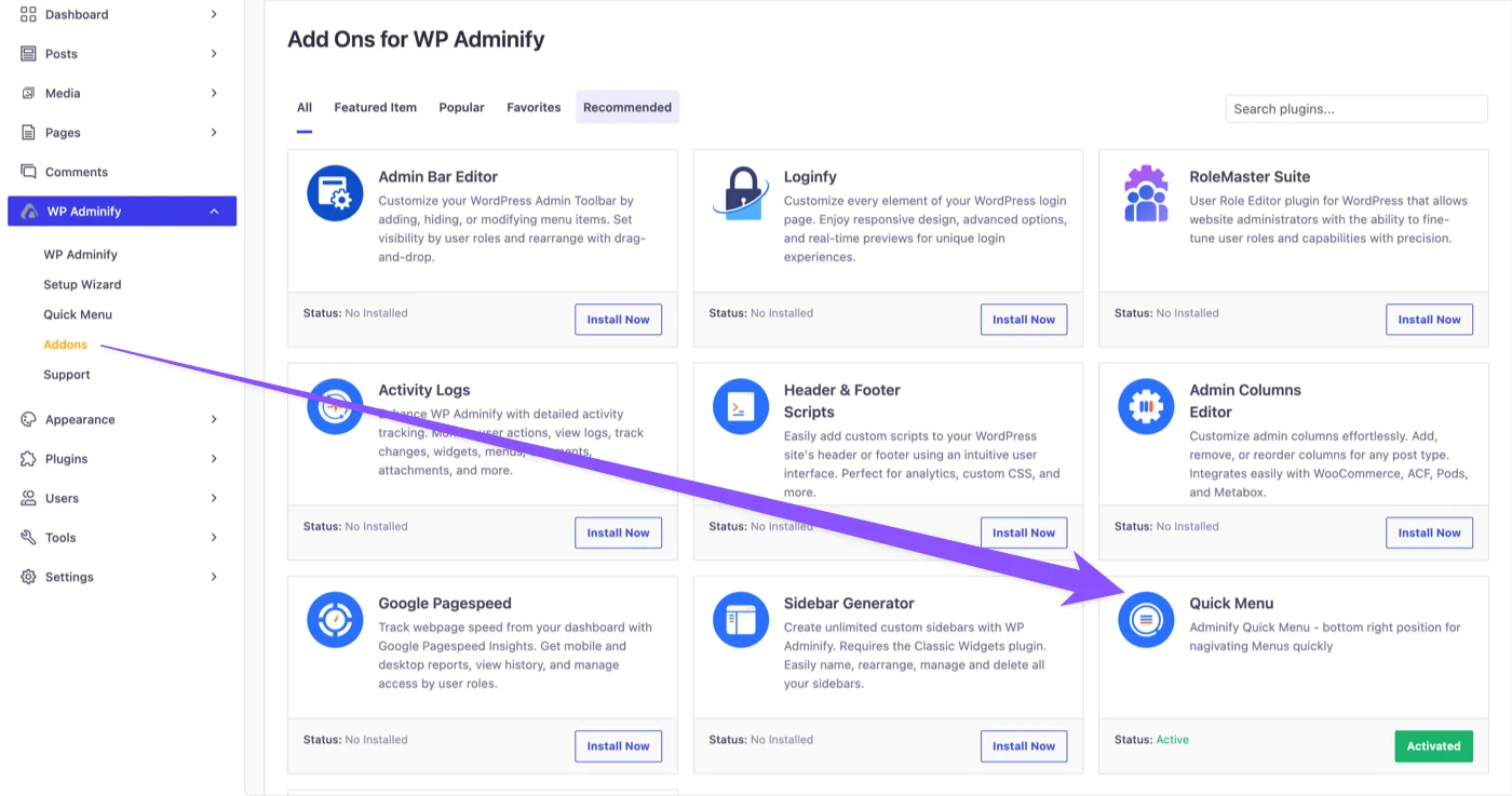 WordPress Quick Menu: Navigate Your Dashboard Like a Pro
