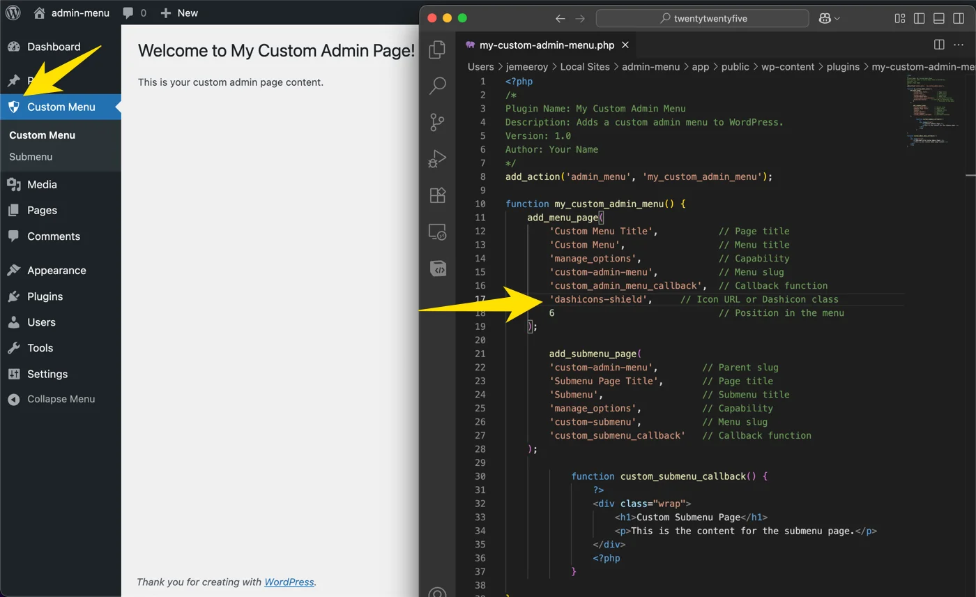 How to Create a WordPress Custom Admin Menu? - WP Adminify